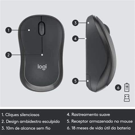 COMBO TECLADO E MOUSE SEM FIO LOGITECH MK