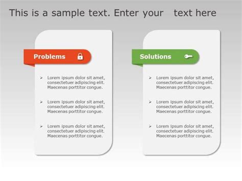 Problem Solution Directional Arrows Powerpoint Template