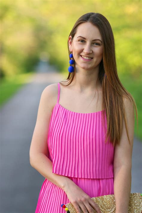 Pink Pleated Dress For The Love Of Glitter