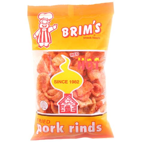 Hot Pork Rinds Brims Snack Foods