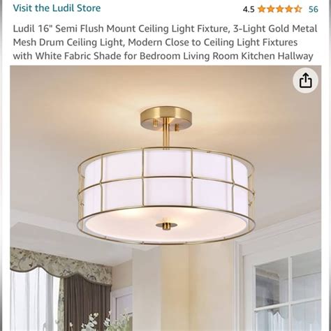 Accents Nwt Ludil Semi Flush Mount Ceiling Light Poshmark