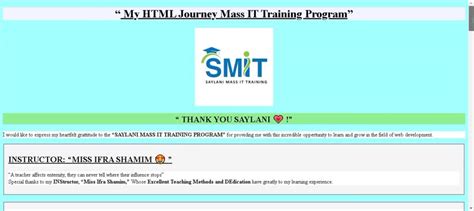 hina fahim on linkedin task sailani html learningjourney webdev