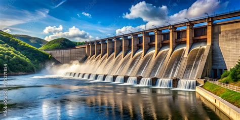 Large Hydroelectric Dam Generating Clean Energy Hydroelectric Dam Energy Power Renewable