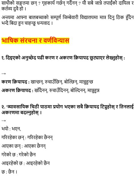 Byabasayik Chithi Exercise Class 10 Nepali Chapter 10 Neb Notes Iswori Education