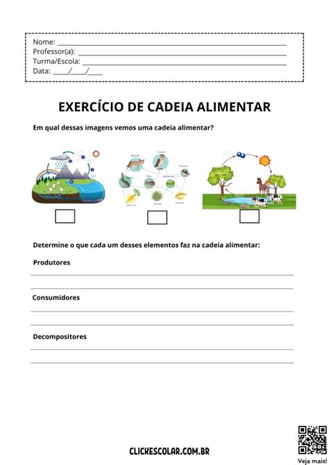 Cadeia Alimentar No Ano Dicas E Atividades