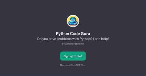 Python Code Guru Ai Tool For Python Coding Assistance