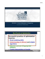 Lecture Spreadsheet Modeling And Solution EECS Convex Optimization In