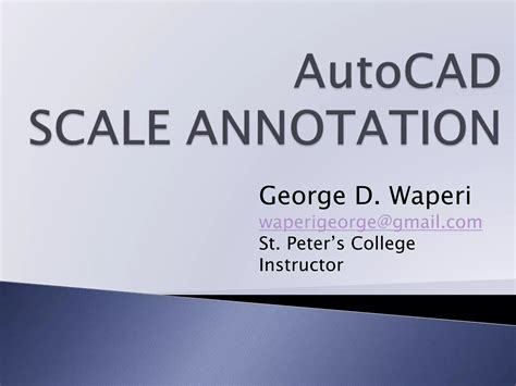 Autocad Scale Annotation Pptx