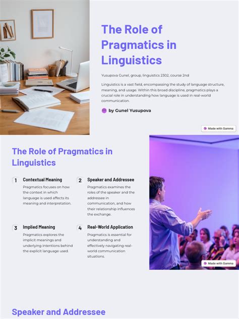 The Role Of Pragmatics In Linguistics Pdf Semantics Linguistics