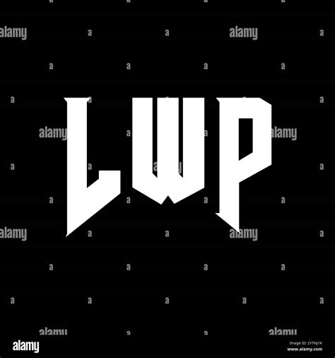 Lwp Letter Logo Design For Technology Company Lwp Logo Design Black And White Color Combination