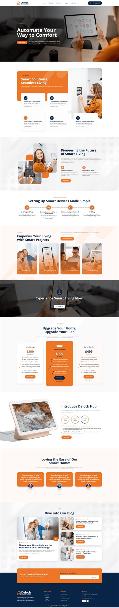Delock Smart Home Automation Elementor Template Kit By Rometheme