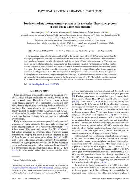 Pdf Two Intermediate Incommensurate Phases In The Molecular Dissociation Process Of Solid
