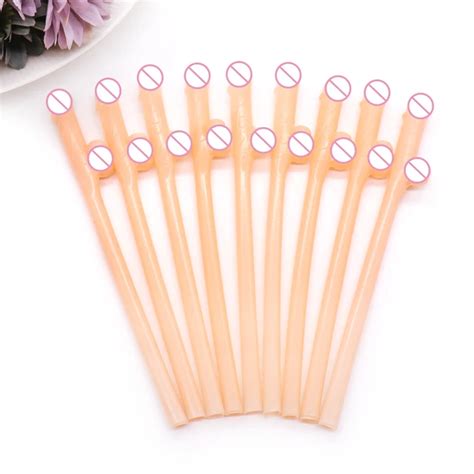 10 Pcs Drinking Penis Straws Bridal Shower Sexy Hen Night Willy Penis