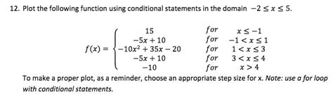 Plot The Following Function Using Conditional Chegg
