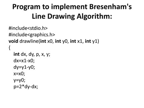 bresenham s line drawing algorithm