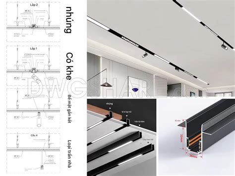 180 Free Download Of Detailed Technical CAD Drawings For Track Light Installation
