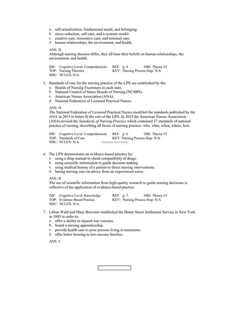 Solution Test Bank For Fundamental Concepts And Skills For Nursing 6th Edition Williams All