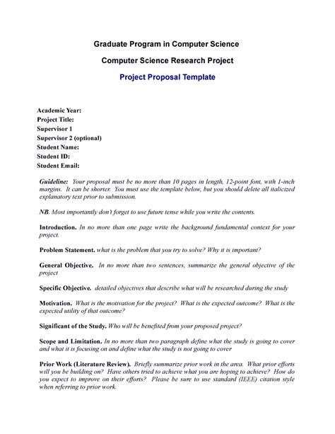 Cse 6400 Proposal Template Graduate Program In Computer Science