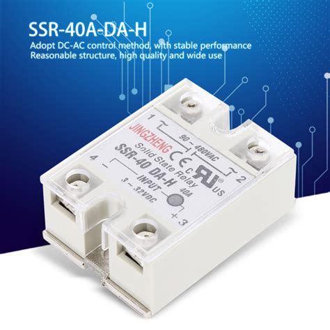 Solid State Relay Dc Ac Ssr With Non Contact Switch High Quality Ssr 40a Da H 90 480vac Lazada Ph