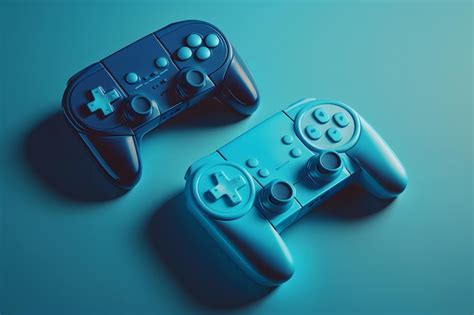 Premium Ai Image Two Console Gaming Controllers With Many Buttons And