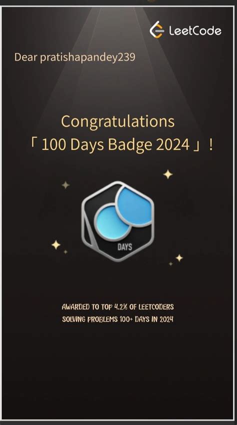 Pratiksha Pandey On Linkedin Leetcodejourney 100daysofcoding Dsaleetcodechallenge Leetcode