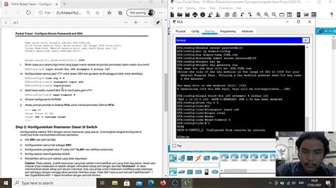 packet tracer configure secure passwords and ssh youtube