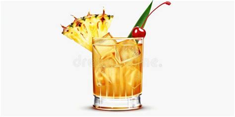 Glass Of A Drink With A Cherry On Top Stock Photo Image Of Drink White