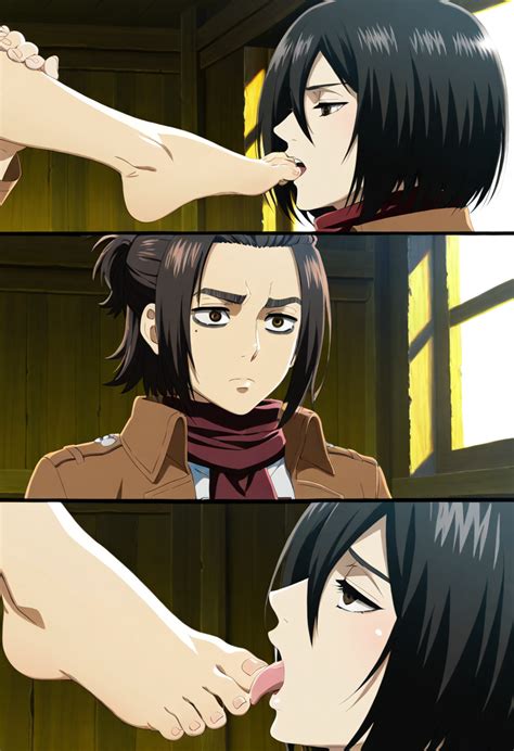 Rule 34 2girls Ai Generated Attack On Titan Feet Feet Licking Foot Fetish Gabi Braun Mikasa