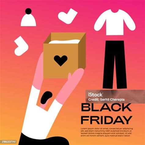 자선 블랙 프라이데이 기부 상자 옷 및 텍스트를 가진 소년 가리기에 대한 스톡 벡터 아트 및 기타 이미지 가리기 개념 고객 참여 Istock