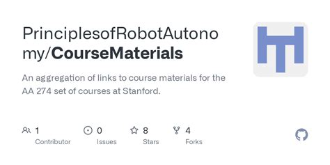 Github Principlesofrobotautonomy Coursematerials An Aggregation Of Links To Course Materials