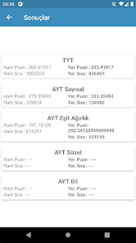 Android Için Yks Puan Ve Sıralama Hesaplama İndir