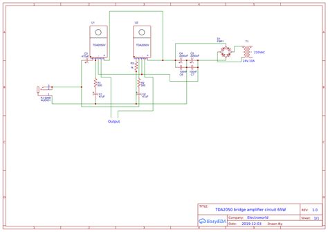 TDA Power Amplifier 65W Platform For Creating And Sharing Projects OSHWLab