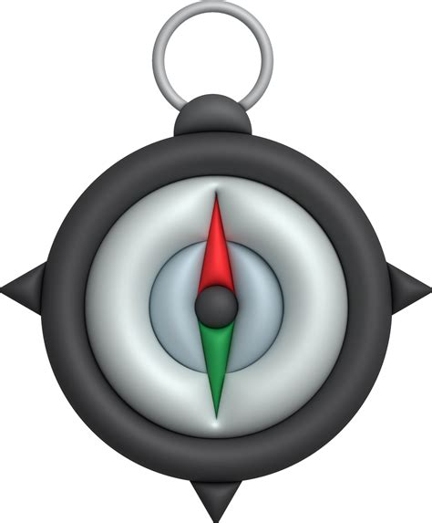 3d Illustration Compass Tool Navigation Device Compass Object For
