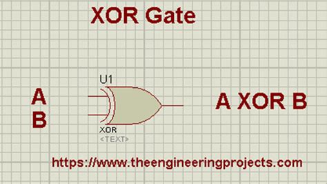 XOR Gate With Truth Table In Proteus The Engineering Projects