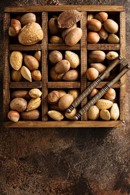 Premium Photo Various Nuts In Shell