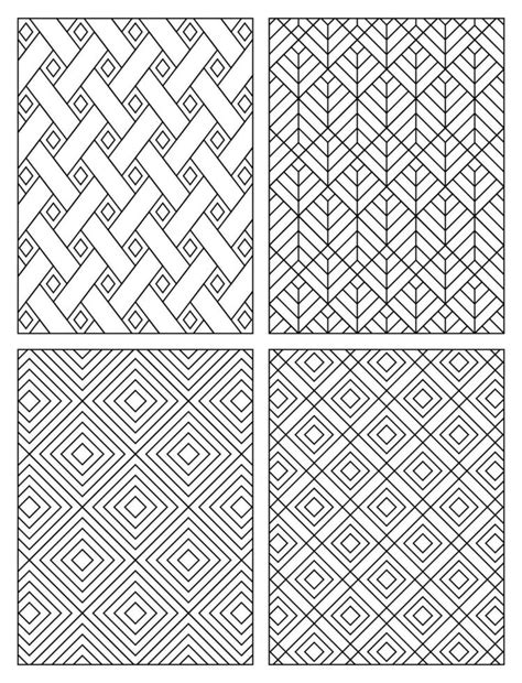 Coloring Pages Patterns Geometric Designs