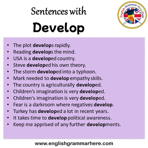 Sentences With Develop Develop In A Sentence In English Sentences For