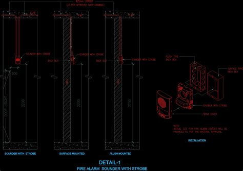 Fire Alarm Devices Dwg Detail For Autocad • Designs Cad
