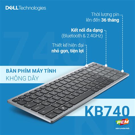 Dell Compact Multi Device Wireless Keyboard Kb740