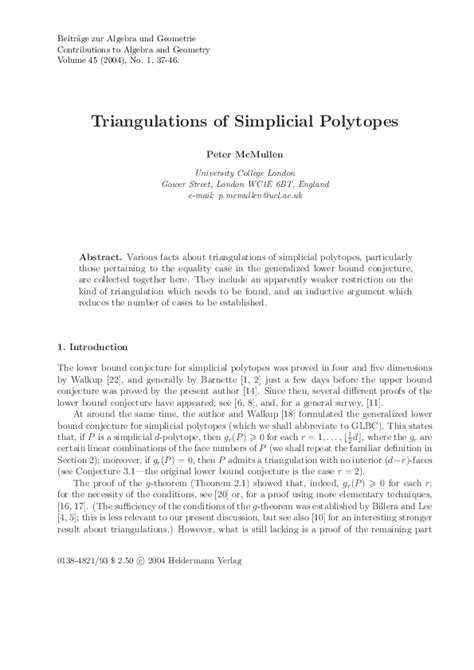 pdf triangulations of simplicial polytopes