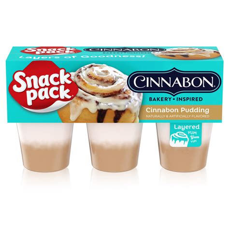Snack Pack Cinnabon Bakery Inspired Flavored Pudding Cups Same Day