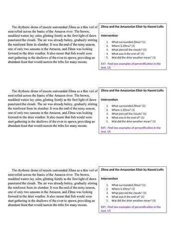 Ks2 Reading Intervention Retrieval Teaching Resources