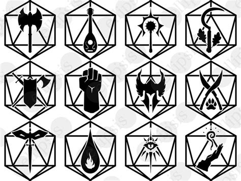 D20 Dandd Class Symbol Decal Etsy D D Classes Dnd Crafts Canvas