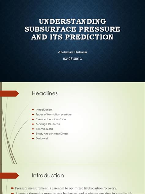 Pdf Understanding Subsurface Pressure And Its Prediction1 Dokumen Tips