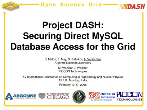 Ppt Project Dash Securing Direct Mysql Database Access For The Grid