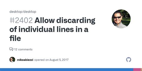Allow Discarding Of Individual Lines In A File · Issue 2402 · Desktop