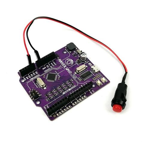 Push Button Red Panel Mount 10mm With Wire 20cm