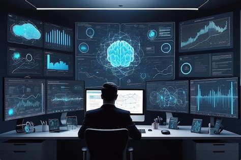 data science and big data technology scientist computing analysing and