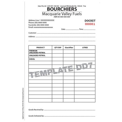 Delivery Dockets Books Custom Printed Docket Book Printers