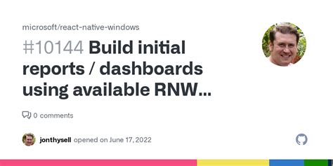 Build Initial Reports Dashboards Using Available Rnw Telemetry · Issue 10144 · Microsoft
